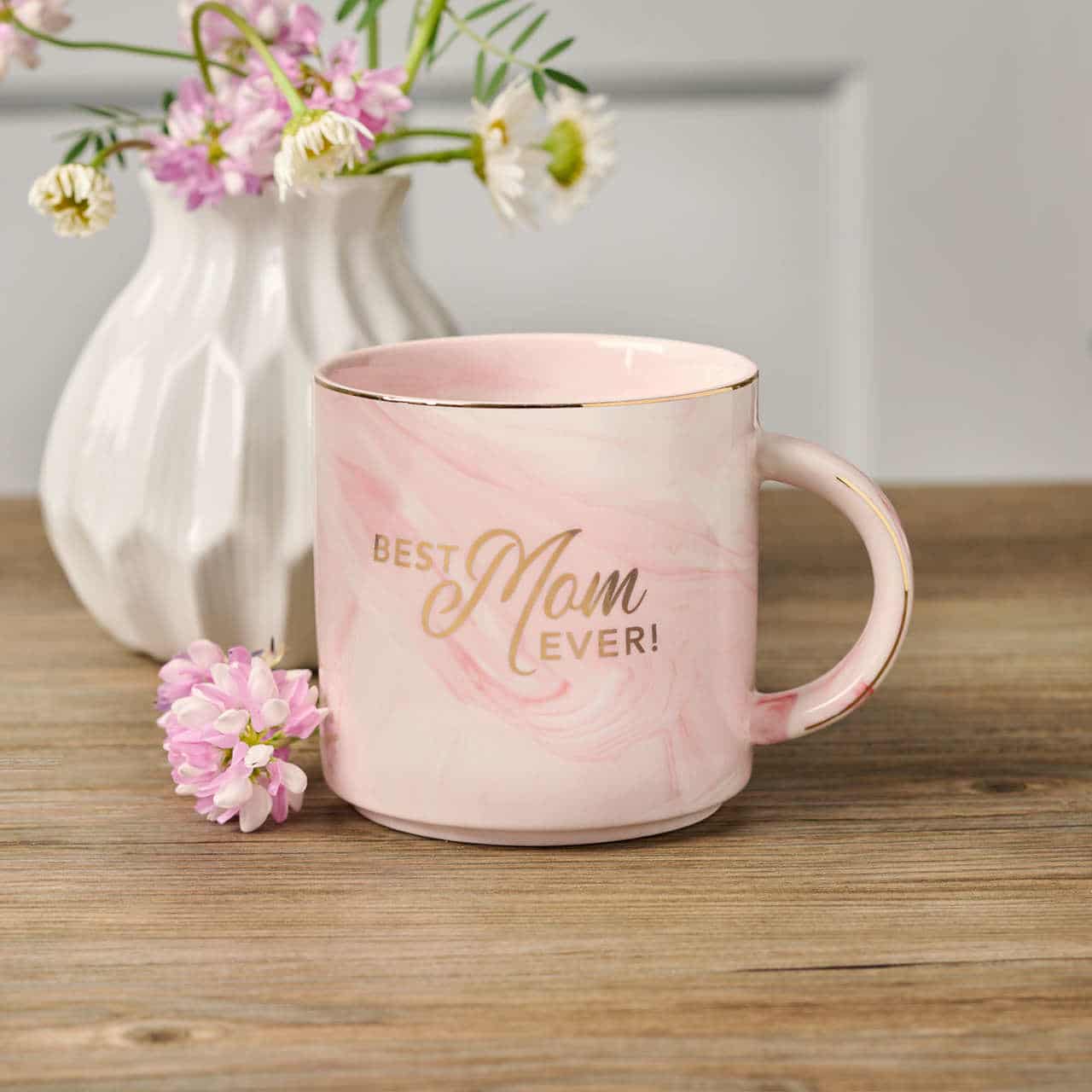 Kubek ceramiczny - Best Mom Ever Pink - Szaron