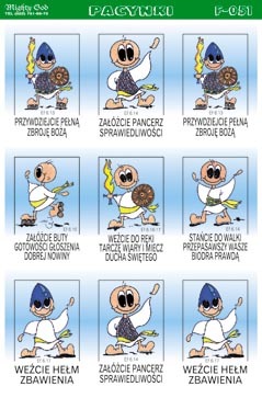 Naklejki mini zestaw - Zbroja Boża - Szaron