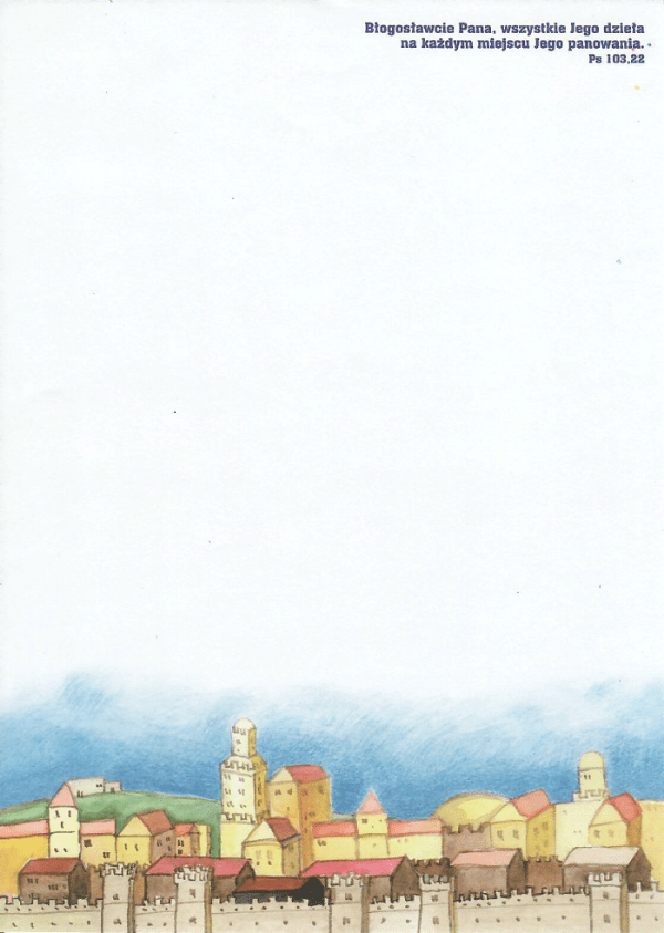 Papeteria A5 - Błogosławcie Pana - domki - Szaron