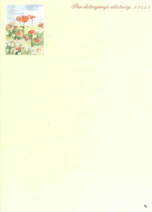 Papeteria A5 - Pan dotrzymuje obietnicy - maki - Szaron