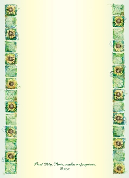 Papeteria A5 - Przed tobą Panie - słoneczniki - Szaron