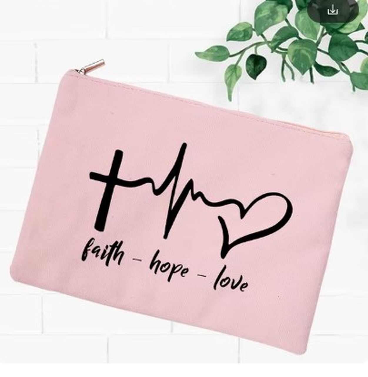 Kosmetyczka - faith - hope - love - Szaron